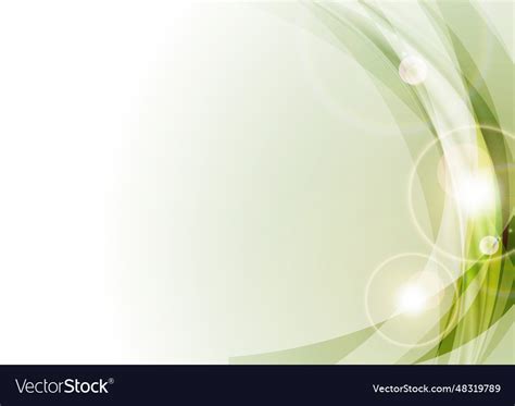 Light Green Shiny Abstract Waves Background Vector Image