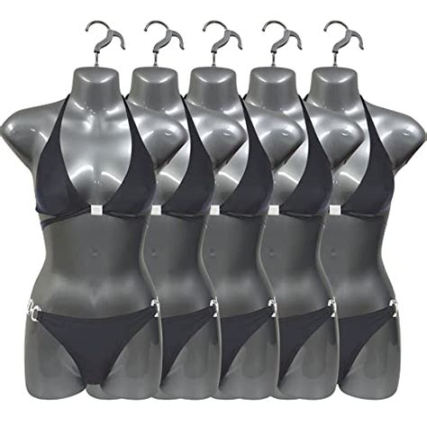 Displaytown 5 Pack Silver Female Mannequin Hip Long Body