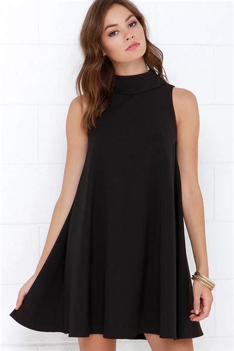 Chic Black Dress Swing Dress Sleeveless Dress 6600 Lulus