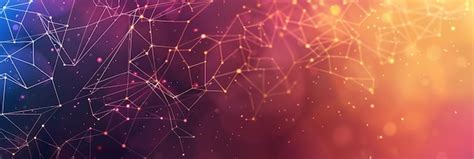 Premium Photo Gradient Network Connection Background