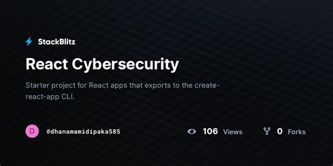 react cybersecurity stackblitz