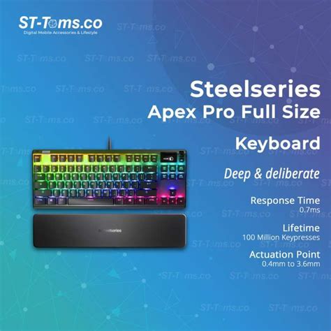 Jual Steelseries Apex Pro Full Size Mechanical Gaming Keyboard OLED Display Di Seller ST Toms