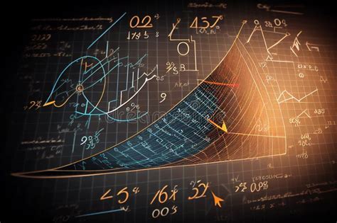 Graph Arrows Formulas Calculations Ai Generated Stock Illustration