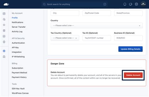How To Delete Your Runcloud Account Runcloud Docs
