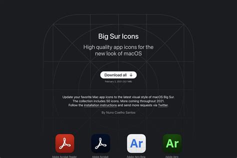 MASEY Replacement MacOS Big Sur Dock Icons FEBRUARY