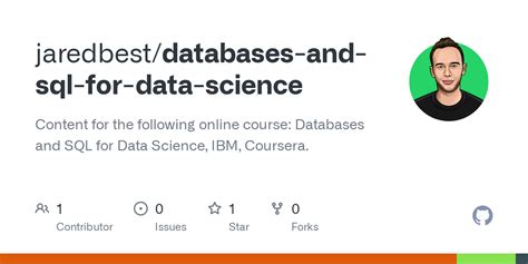 Github Jaredbestdatabases And Sql For Data Science Content For The Following Online Course