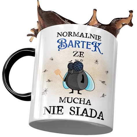 Kubek Czarny Dla Bartłomieja Bartka Kolegi Męża z Nadrukiem ze Zdjęciem