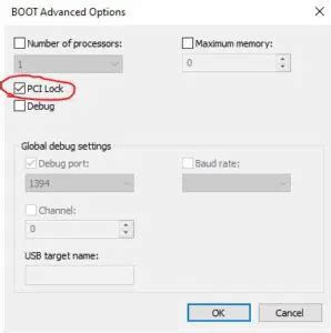Boot Advanced Options In MSCONFIG Showing Uses Wingeek