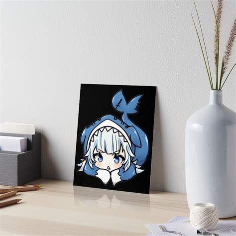 Gawr Gura Chibi Art Board Print For Sale By Akashiwashi Redbubble