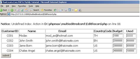 สอบถามปัญหา php mysql การแก้ไขข้อมูลบาง field หรือบาง record ดัง