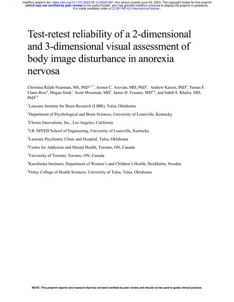 Pdf Test Retest Reliability Of A 2 Dimensional And 3 Dimensional