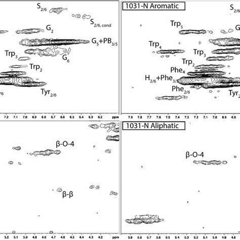 Select Hsqc Nmr Spectra Of Two Lignin Samples Highlighting The