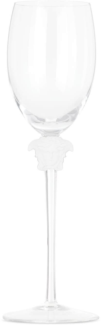 Versace Rosenthal Medusa Lumière White Wine Glass Medusa Lumiere Dor