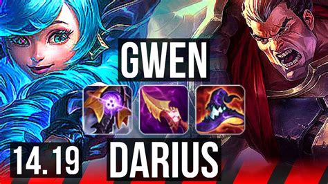 GWEN Vs DARIUS TOP Godlike 600 Games EUW Diamond 14 19 YouTube