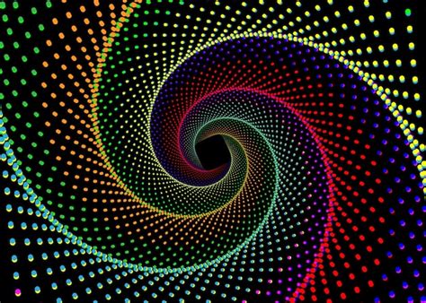 Premium Vector Colorful Dots Spiral Vortex Vector Background