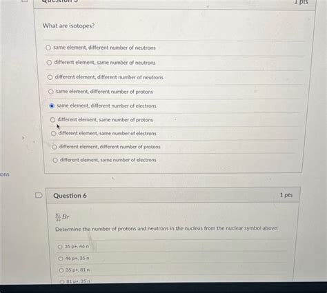 Solved What Are Isotopes Same Element Different Number Of