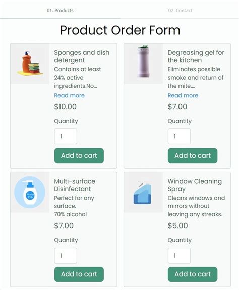 Online Product Order Form Template 123formbuilder