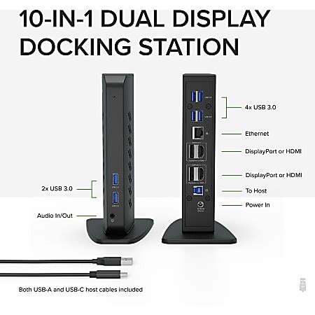 Plugable USB And USB C Dual K Display Docking Station With DisplayPort And HDMI UD Z