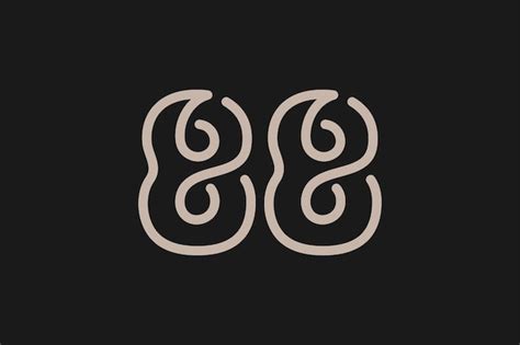 Premium Vector Number Logo Monogram Number Logo Line Style
