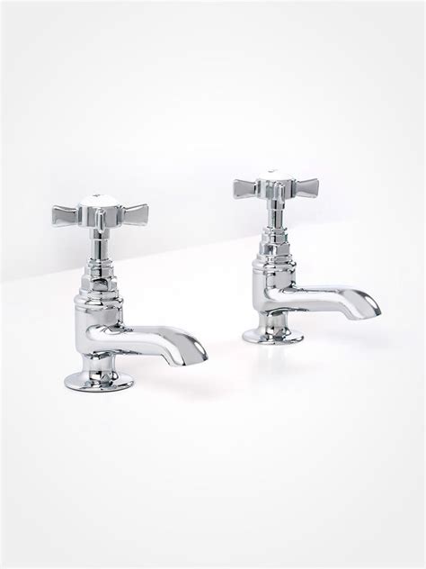 Britannia Bath Pillar Taps With Traditional Tap Heads Sold Per Pair