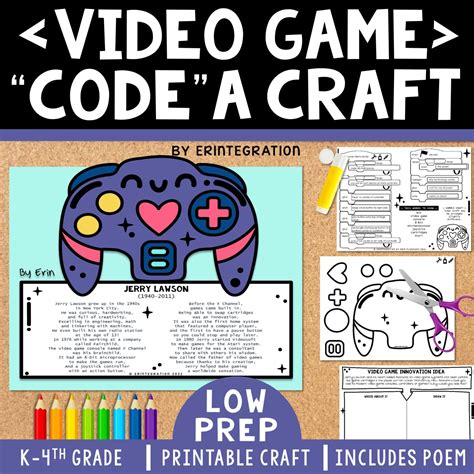 Video Game Jerry Lawson Craft Coding Activity One Page Craft Writing Prompt Erintegration