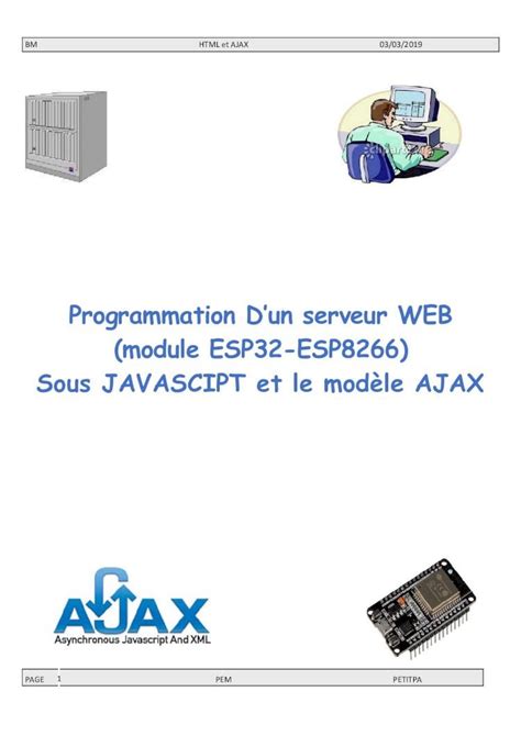 Pdf Programmation Dun Serveur Web Module Esp32 Esp8266 Sous