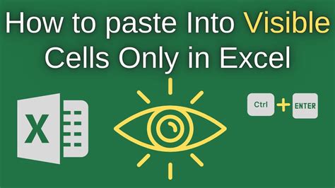 how to paste into visible cells only when you have hidden rows cells in