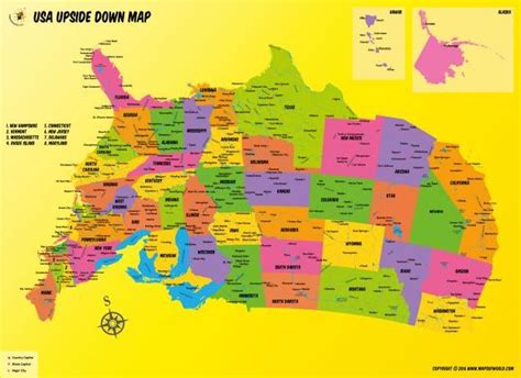 United States Upside Down Map