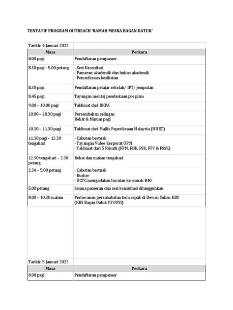 Tentatif Program Outreach Pdf