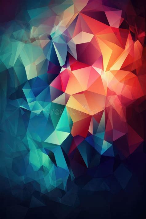 Colourful Polygon Background Created Using Generative Ai Technology