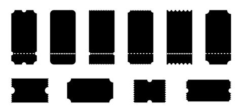 다양한 양식의 티켓 템플릿 집합입니다 영화 티켓 모형 흰색 배경에 쿠폰 아이콘 0명에 대한 스톡 벡터 아트 및 기타 이미지 0명 가격 개념 Istock
