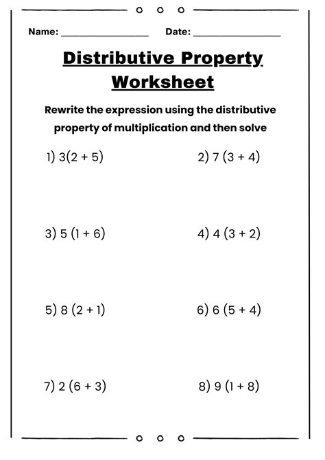 30 Distributive Property Worksheet Samples To Download