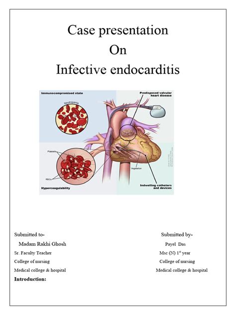 Case Presentation Of Infective Endocarditis 1 Pdf Heart Cardiac