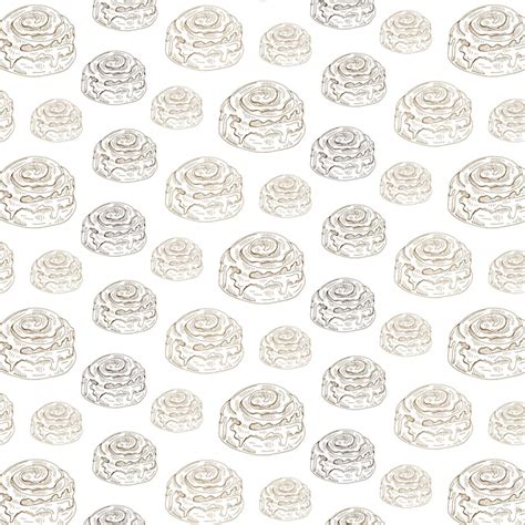 Premium Vector Pastry Pattern Cinnamon Roll Print Bakery Pattern