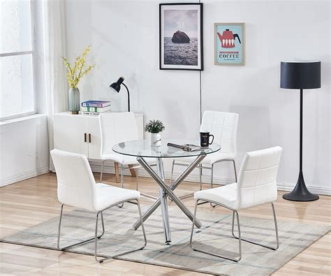 Round Glass Dining Room Tables And Chairs