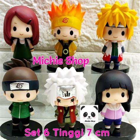 Jual Miniatur Naruto Set Topper Anime Minato Kushina Jiraiya Hinata