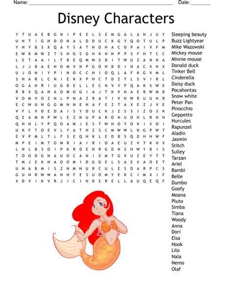 Lilo And Stitch Word Search