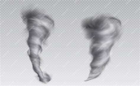 Free Vector Tornado Hurricane Twister With Swirl Dust And Cloud