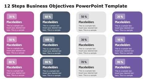 12 Steps Business Objectives Powerpoint Template Slidefeast