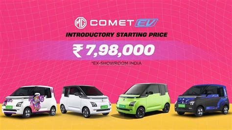 Mg Comet Ev Launch Price Rs 798 Lakh Charging Cost Rs 519 Per 1000 Km