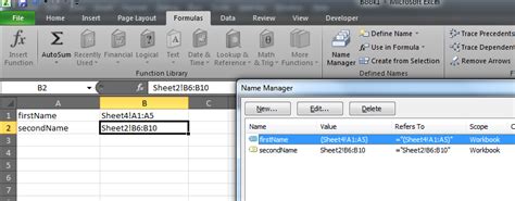 Excel Using Vba To Name Ranges And Create Charts With Those Ranges