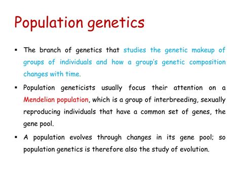 Ppt Population Genetics Powerpoint Presentation Free Download Id
