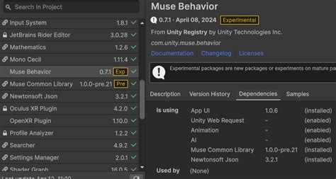 Newtonsoft Error While Using Muse Behavior Muse Unity Discussions
