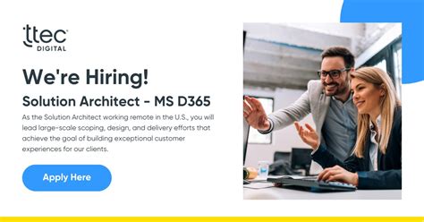 Are You Our Next Ms D365 Solution Architect Ttec Digital