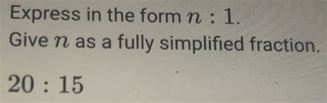 Solved Express In The Form N1 Give N As A Fully Simplified Fraction