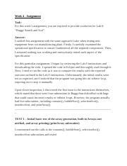 CS1103 Week 4 Assignment Docx Week 4 Assignment Task For This Weeks Assignment You Are
