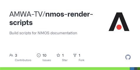 GitHub AMWA TV Nmos Render Scripts Build Scripts For NMOS Documentation
