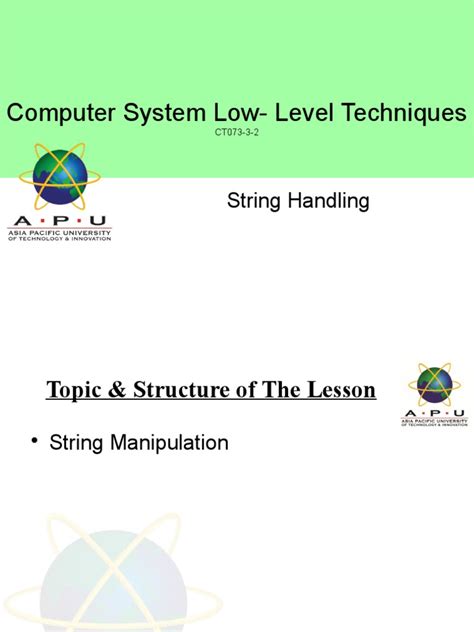 Apu Csllt 12 String Handling Descargar Gratis Pdf Array Data Structure String