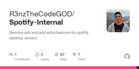 Github R3nzthecodegodspotify Internal Remove Ads And Add Extra