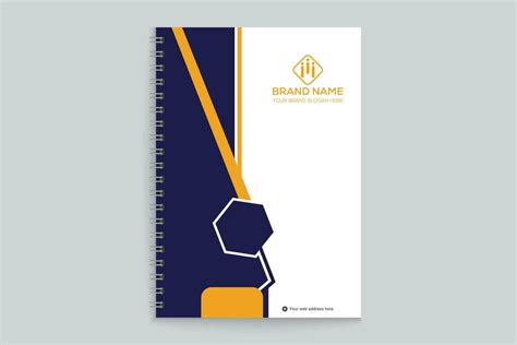Orange Shape Notebook Cover Design 26326255 Vector Art At Vecteezy